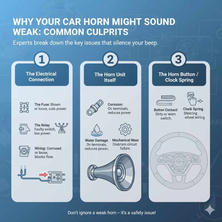 Why Does My Car Horn Sound Weak: Essential Fixes